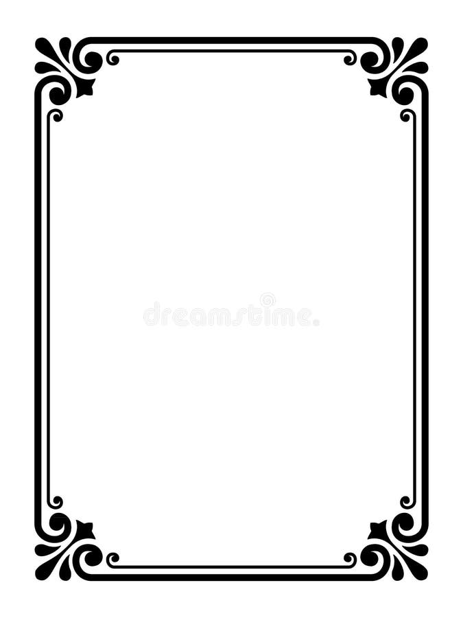 Simple Ornamental Decorative Frame Stock Vector - Illustration of ...