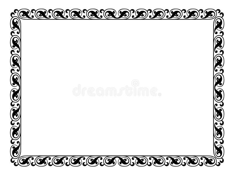Simple Ornamental Decorative Frame Stock Vector - Illustration of ...