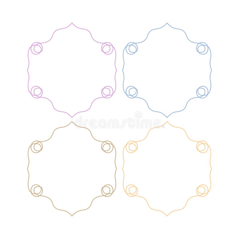 SIMPLE ORNAMENTAL LABELS COLLECTION Stock Vector - Illustration of ...