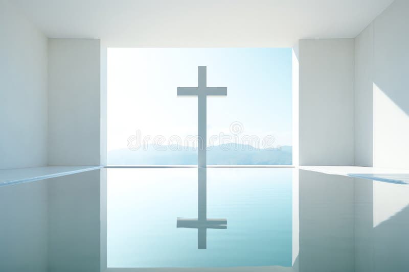 Simple Orthodox Cross, Clean Lines, Ample Copy Space, Spotless Backdrop ...