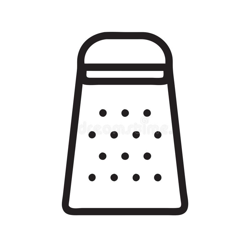Simple Outline Cheese Grater Illustration for Culinary Designs and ...