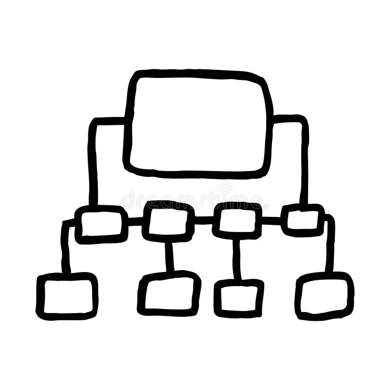 Simple Outline Hand Drawn Schematic Infographic Icon Stock Vector ...