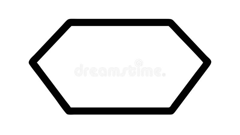 Simple Outline Hexagon Geometric Shape Vector, Vector Design Generative ...