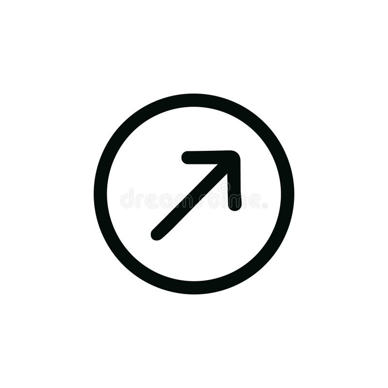 Simple Outline Arrow Circle Directional Navigation Sign Stock ...
