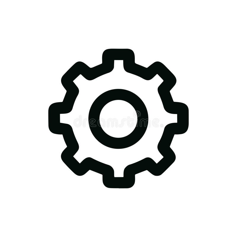 Gear Cog Icon Settings Configuration Process Mechanism Tool Stock Illustrations – 170 Gear Cog ...