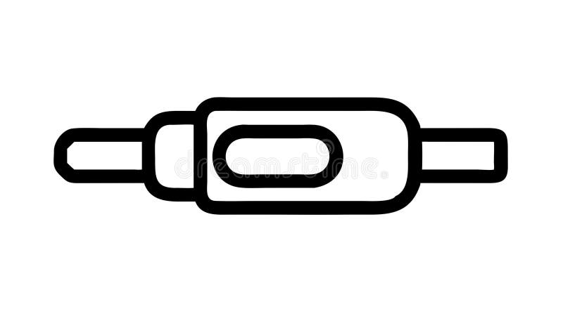 Inline Connector or Pipe Fitting Outline Component, Vector Design ...