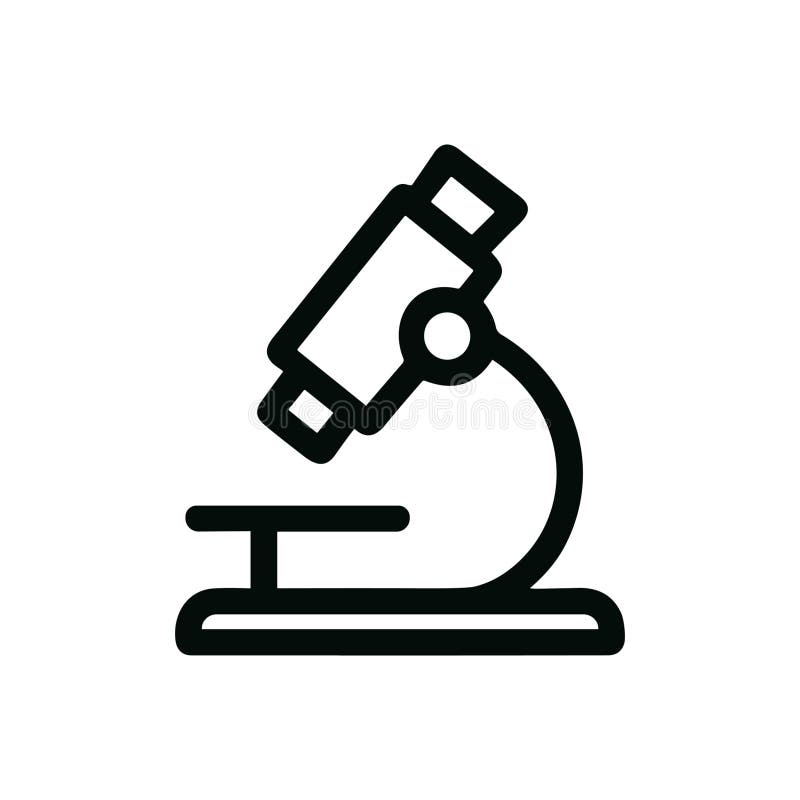 Simple Outline Microscope Tool Research Science Icon Stock Illustration ...