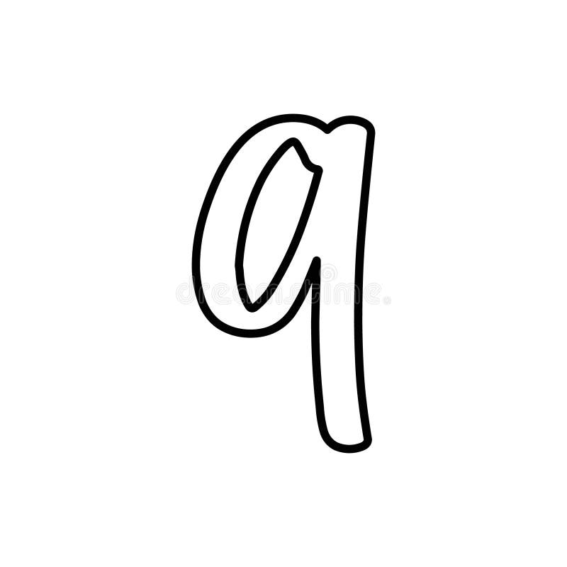 Simple Outline Icon of the Number Nine, Representing Numerals or ...