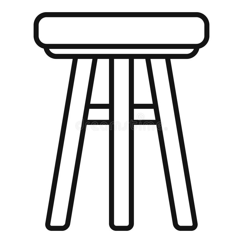 Wooden Stool Standing on Three Legs Providing Comfortable Seating Stock ...