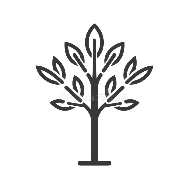 Stylized Tree Icon: Simple Nature Graphic for Design Projects Stock ...