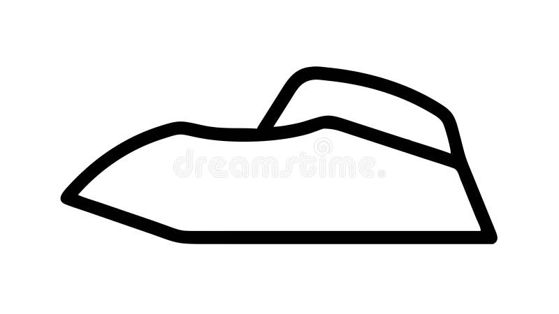 Simple Outline of a Large Rock or Boulder, Natural Element Design ...