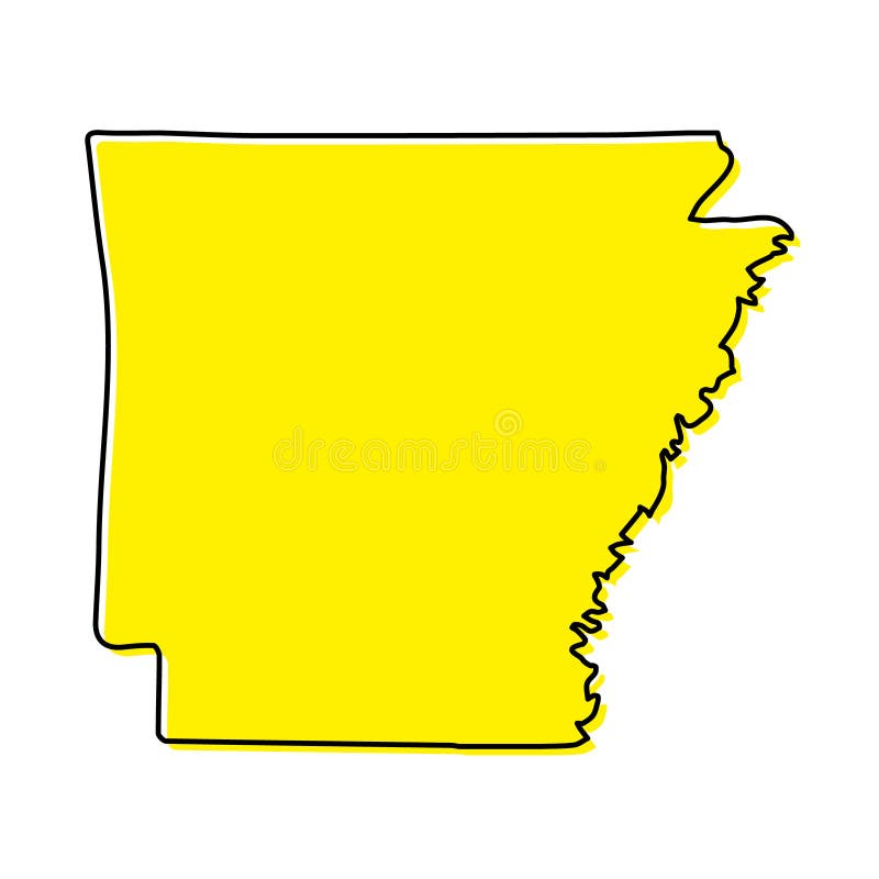 Arkansas Map Illustrated Stock Illustrations – 19 Arkansas Map ...