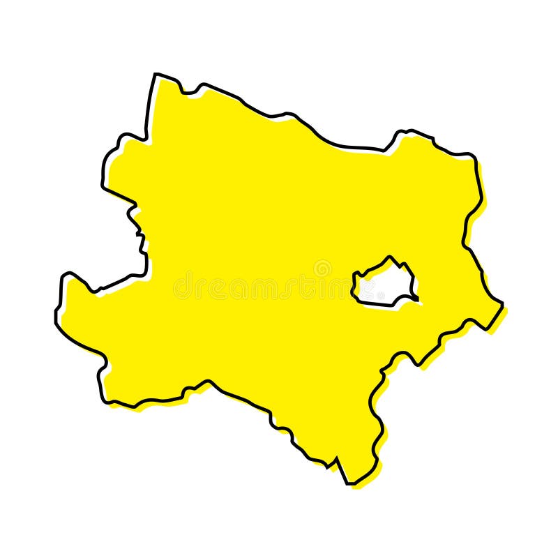 Simple Outline Map of Lower Austria is a State of Austria. Stock ...