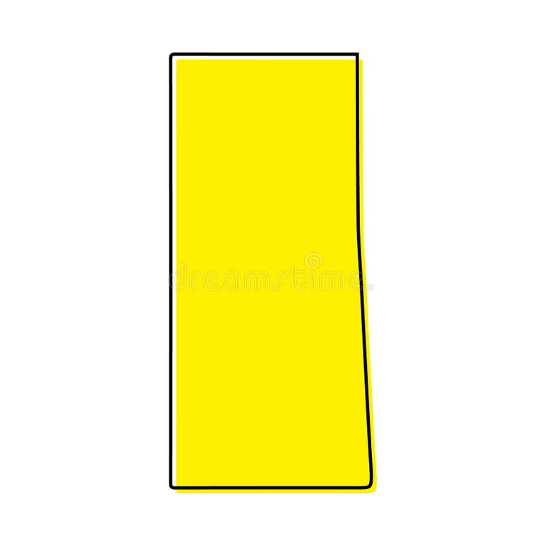 Simple Outline Map of Saskatchewan is a Province of Canada. Stock ...