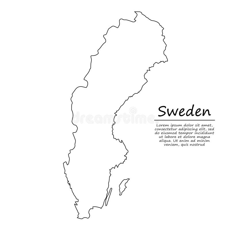 Sweden Map Black Outline Stock Illustrations – 788 Sweden Map Black ...