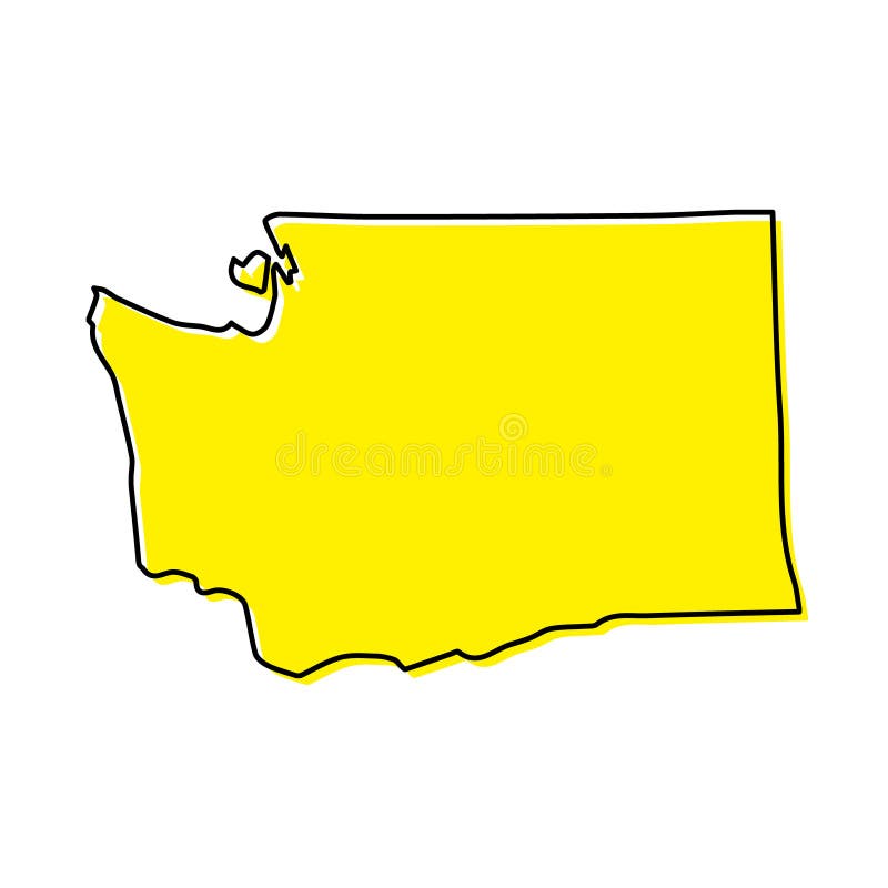 Simple Washington State Outline Stock Illustrations – 2,278 Simple ...