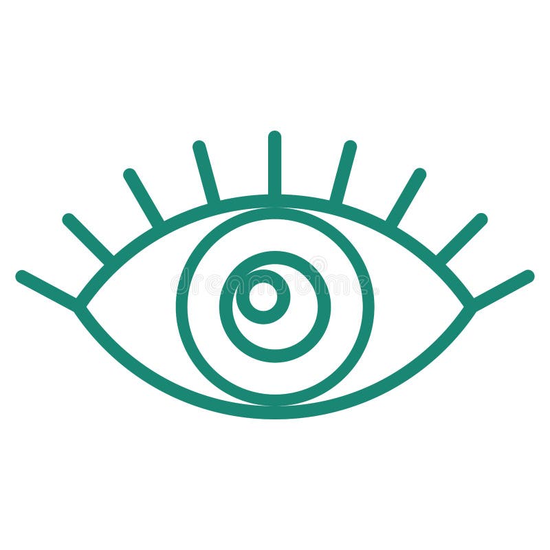 Simple Outline Modern Schematic Icon of the Open Human Eye with ...