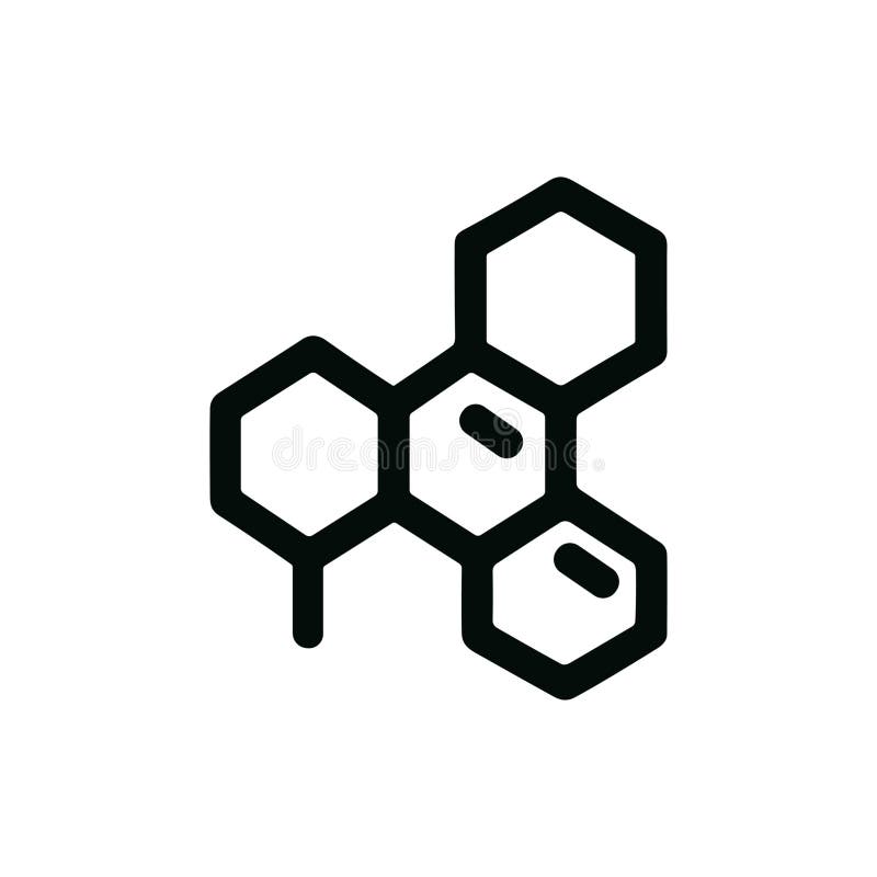 Simple Outline Molecular Structure Chemistry Science Icon Stock ...