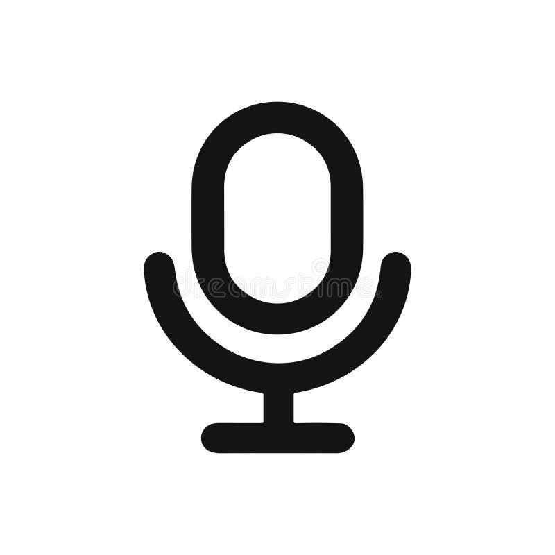 Simple Outline Podcast Microphone Shape Icon, Recording Broadcast ...