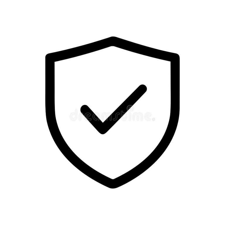 Shield Checkmark Icon Sign Stock Illustrations – 5,973 Shield Checkmark ...