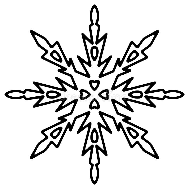 Simple Outline Snowflake Sign. Doodle Snowflake Icon Stock Vector ... Simple Outline Snowflake Sign. Doodle Snowflake Icon Stock Vector ...