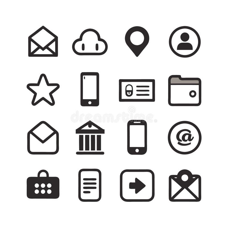 Simple Outline Style Icons Stock Illustrations – 104,152 Simple Outline ...