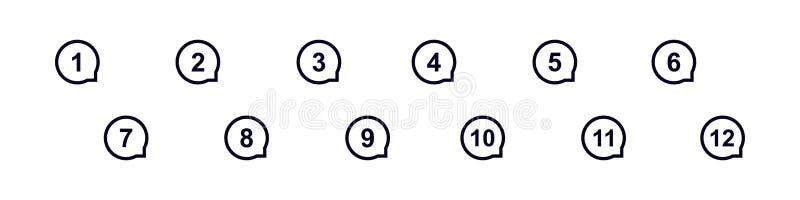 Simple Outline Style Numbered List Icons for Clear and Organized ...