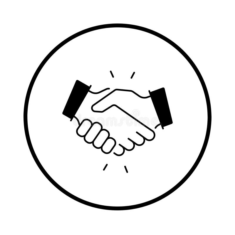 Simple Outline Style for Web and App. Handshake, Hands, Partnership ...