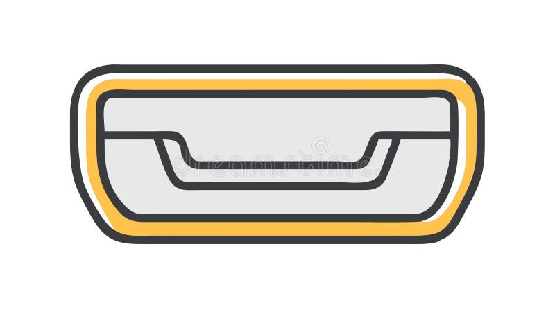 Simple Rectangular Container Outline Icon Stock Illustrations – 240 ...