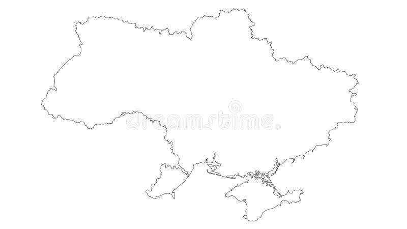 Simple Outline Ukraine Map. Vector Illustration Stock Vector ...