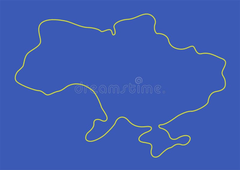 Simple Outline Ukraine Map. Vector Illustration Stock Vector ...