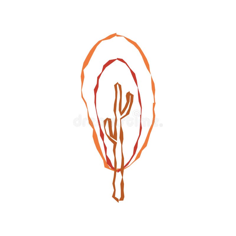 Simple Oval Leaf Outline. Vector Stock Vector - Illustration of ...