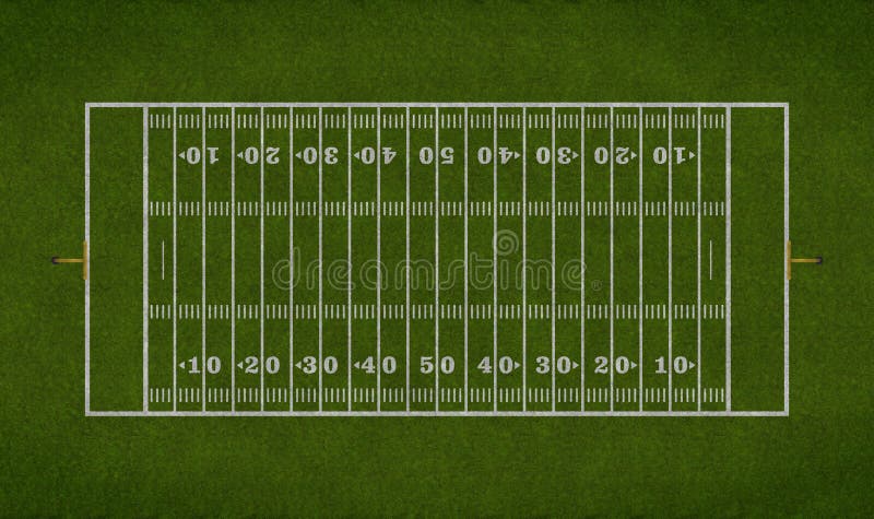 Overhead View of American Football Field Stock Image - Image of ...