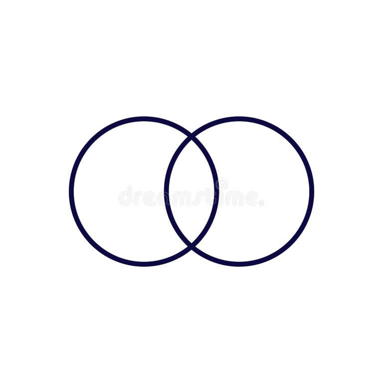 Simple Overlapping Circles Symbolizing Relationship and Connection ...