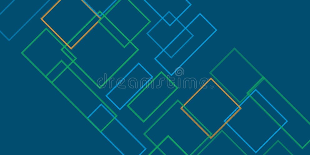 Simple Overlapping Rectangular Frames of Various Sizes, Colored in ...