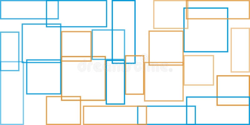 Simple Overlapping Rectangular Frames of Various Sizes, Colored in ...
