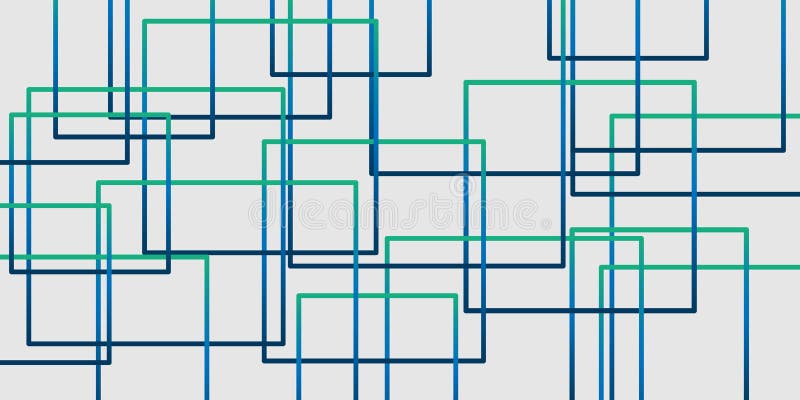 Simple Overlapping Rectangular Frames of Various Sizes, Colored in ...