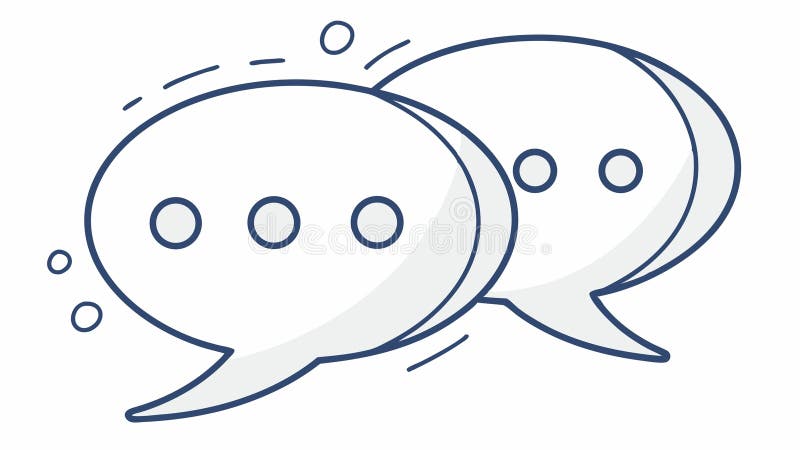 Simple Overlapping Speech Bubbles, Communication, Vector Design ...