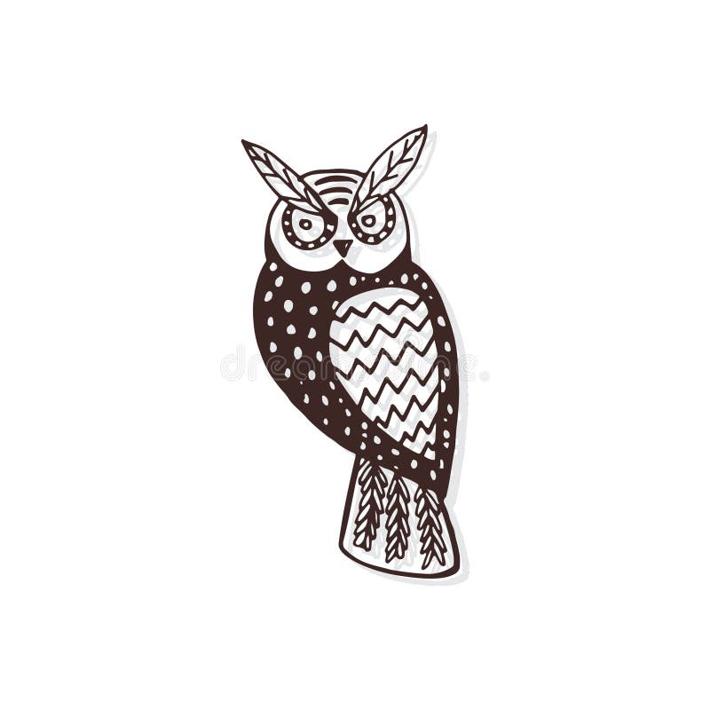 Simple Owl Design. Vector Illustration Decorative Design Stock Vector - Illustration of simple ...