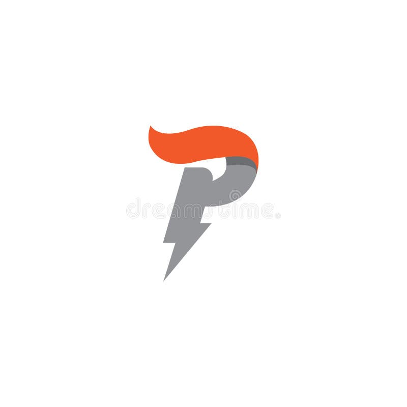 Simple P Letter Vector Logo Stock Illustration - Illustration of ...