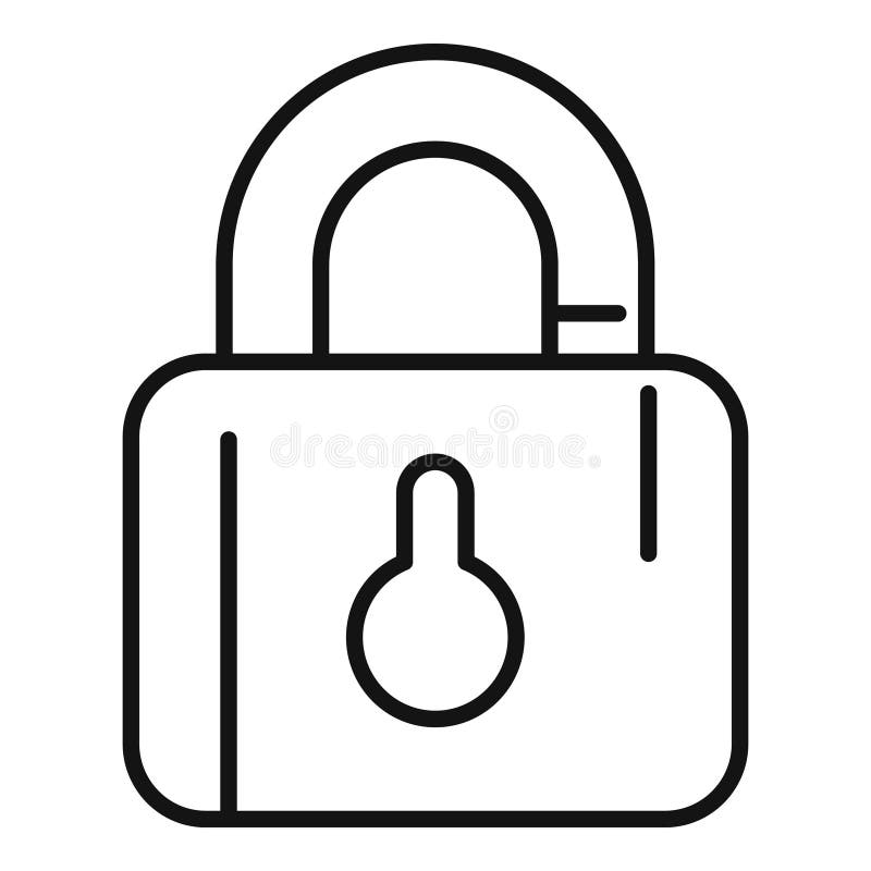 Simple Padlock Icon Representing Security and Safety Concept Stock ...