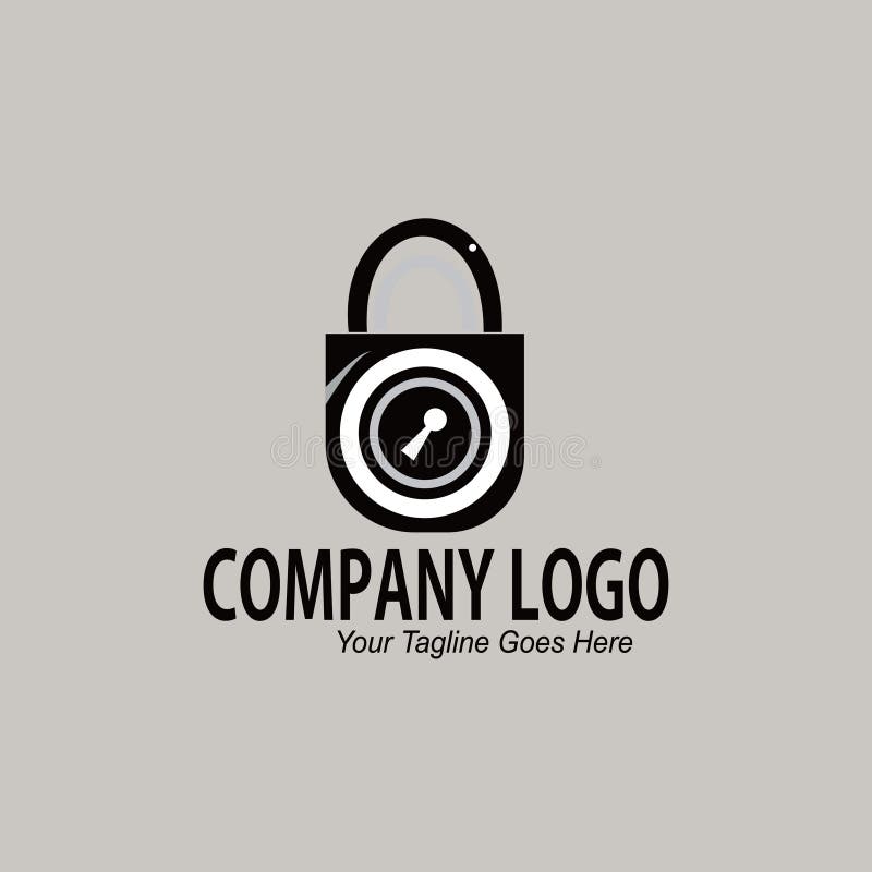 Simple padlock logo stock illustration. Illustration of royal - 167599949