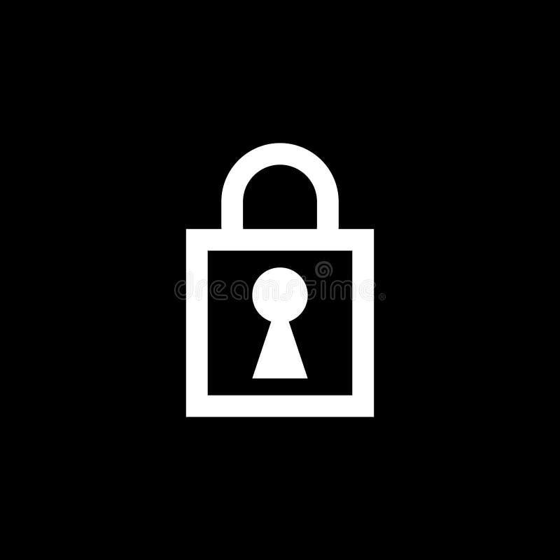 Simple Padlock Logo. Padlock Icon Stock Vector - Illustration of locker ...