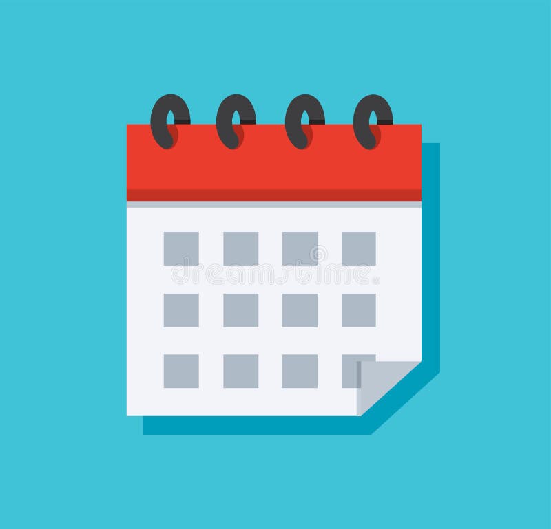 Simple Page Calendar Vector Illustration Stock Vector - Illustration of ...
