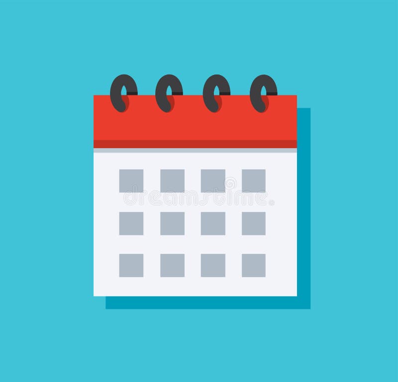 Simple Page Calendar Vector Illustration Stock Vector - Illustration of ...