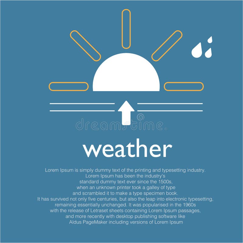 Simple Page Weather for Describe Stock Illustration - Illustration of ...