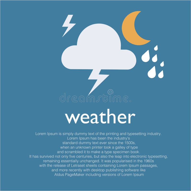 Simple Page Weather for Describe Stock Illustration - Illustration of ...