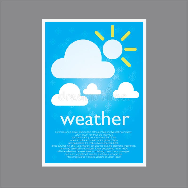 Simple Page Weather for Describe Stock Illustration - Illustration of ...