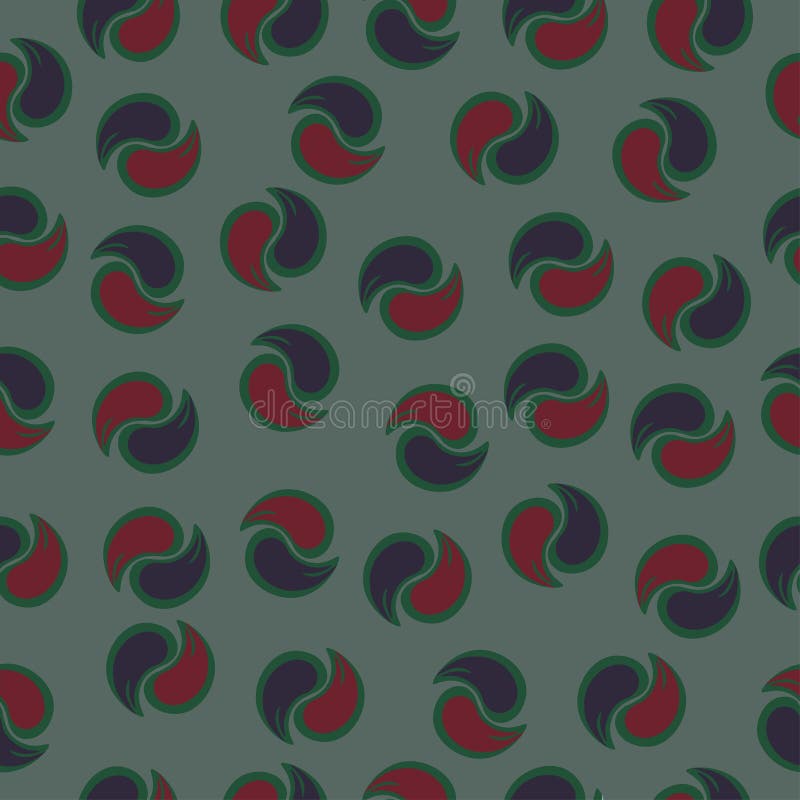 A SIMPLE Paisley on a Gray BACKGROUND .Seamless Pattern. Stock Vector ...