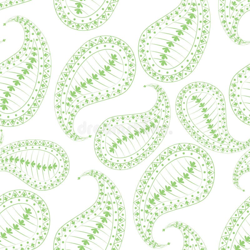 Simple paisley pattern stock illustration. Illustration of pale - 151405007